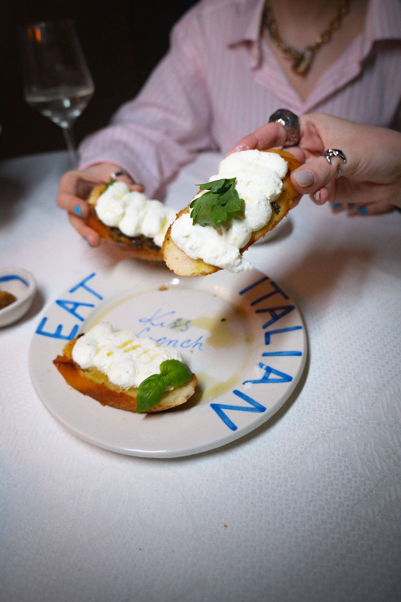 Plate "EAT ITALIAN, KISS FRENCH"